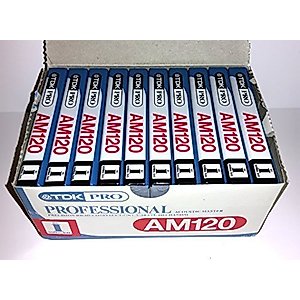 TDK Pro Professional AM120 Acoustic Master IEC I/Type I Normal Position Pure Grained Ferric Oxide Audio Cassette Tapes - Box of 10