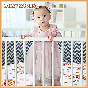 Boho Rainbow Baby Play Mat Portable 43 x 43 Inch Crawling Mat Washable Non Slip Foldable Tummy Time Mat Kids Floor Mat Playpen Mat for Babies Infants Toddlers Floor Playpen Tummy Time Activity