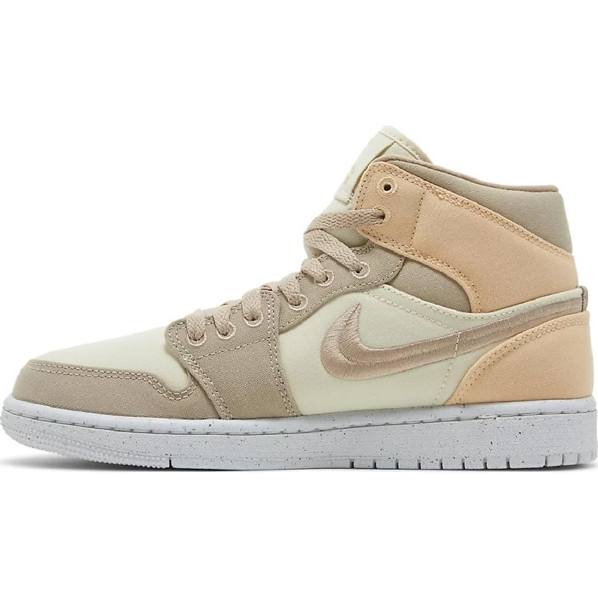 Women's Air Jordan 1 Mid SE Canvas (DV0427 102) - 9 Muslin/Celestial Gold/Sail/Desert