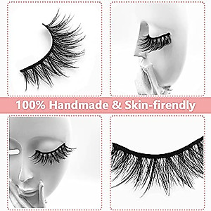 30 Pairs 20MM False Eyelashes pestañas Wholesale 6 Styles Mixed Lashes 3D Fluffy Volume Dramatic Faux Mink Eyelashes Pack（303）