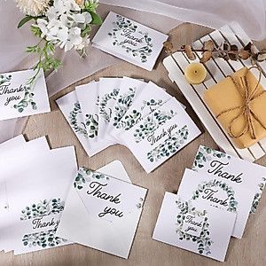245 Pack Thank You Cards with Envelopes and Stickers Greenery Thank You Cards Thank You Notes Greeting Cards Blank Note Cards for Wedding, Bridal Shower, Baby Shower and All Occasions