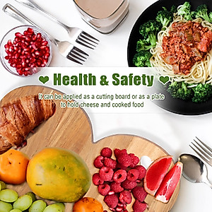 Heart Shaped Cutting Board, Acacia Wood Bread Board Cheese Serving Platter Serving Charcuterie Board for Meat Cheese and Vegetables Christmas Valentine's Day Gifts (14 x 11.6 x 0.6 Inch)