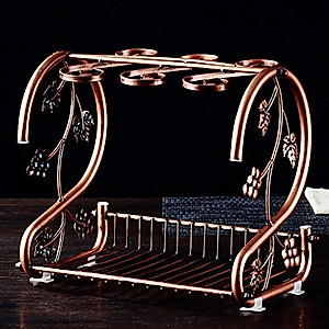 Wine Racks Metal Creative Wine Rack Wine Rack Goblet Holder Glassware Rack Wine Rack Hanging Wine Rack Cup Holder Shelf Decoration (Size : 33.5 * 19.5 * 28.6cm)