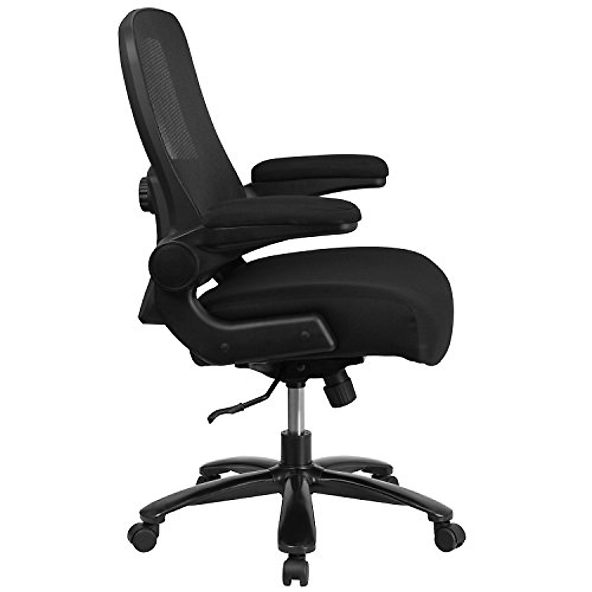 Flash Furniture Big & Tall Office Chair | Black Mesh Executive Swivel Office Chair with Lumbar and Back Support and Wheels