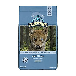 Blue Buffalo Wilderness High Protein, Natural Puppy Dry Dog Food, Chicken 24-lb