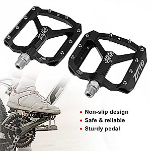 X AUTOHAUX 1 Pair Non Slip Pedals Platform Flat Bicycle Pedals 9/16" for Road Bikes MTB Mountain Bike