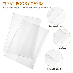 STOBOK 5pcs Transparent Book Covers Notebook Covers Textbook Protection Covers Book Covers Reusable Notebook Slipcases for School Books