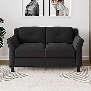 Lifestyle Solutions Loveseat Sofa, Black