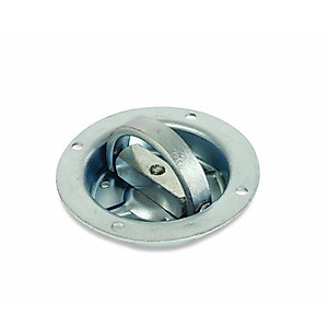 Mac's Tie Downs 330004 360 Degree Swivel Stainless Steel Recessed D-Ring for Tie Down Anchor - 6,000 lb Load Capacity