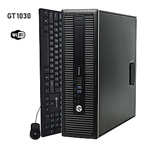 HP ProDesk 600 G2 Fast Desktop Computer Gaming PC - Intel Quad Core i5 6500 3.20 GHz, 16GB DDR4 RAM, 256GB SSD, GeForce GT 1030, HDMI, Wireless WiFi, Windows 10 Pro, Keyboard & Mouse Combo(Renewed)
