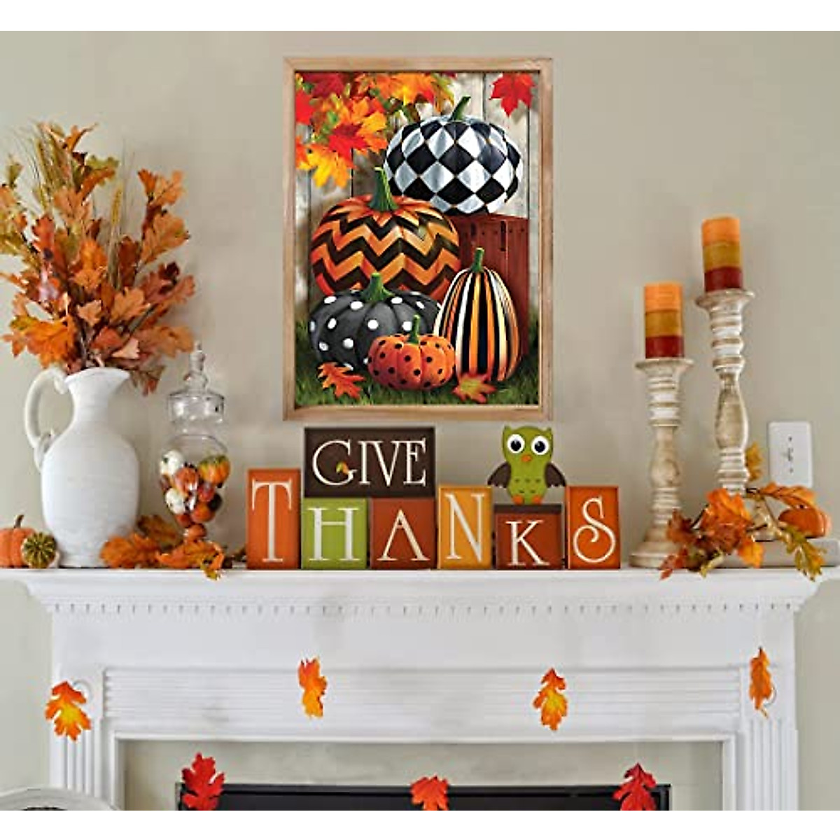 Eiazuiks Paint by Number for Adults. Thanksgiving Paint by Numbers for Adults Beginner Drawing Paintwork with 3 Paintbrushes Paint Canvas Oil Painting Fall 16” x 20”