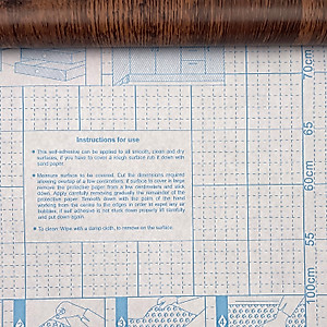 Yifely Brown Wood Grain Drawer Covering Paper Self Adhesive Shelf Liner Table Door Sticker 17.7 Inch by 9.8 Feet