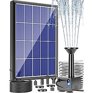 NFESOLAR 3.5W Solar Water Pump Outdoor, Solar Power Bird Bath Fountain with10ft Cables, 4ft Tubing, Dry Run Protection, Filtration Syste, for Small Pond, Garden, Water Feature, Pool, Yard