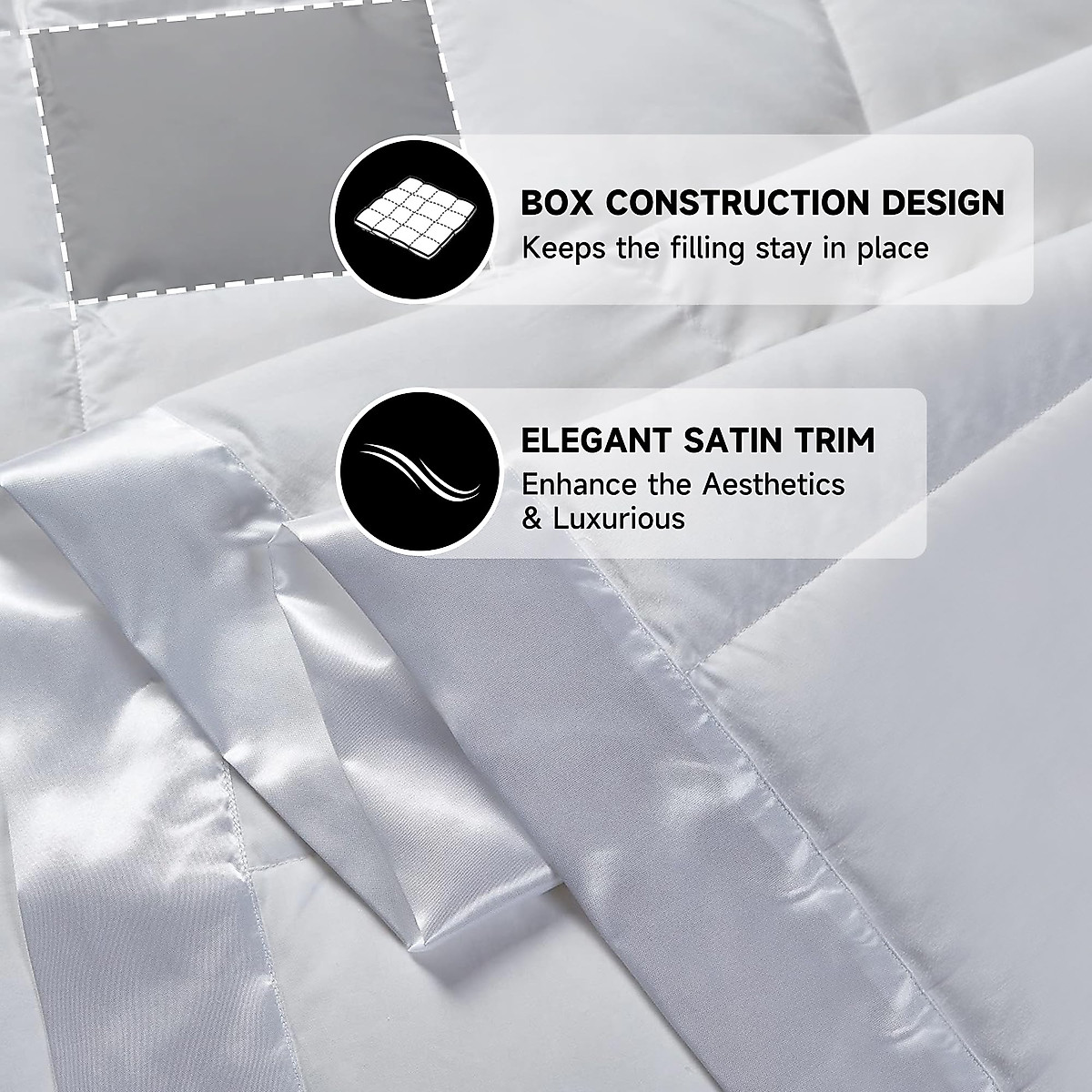 Beautyrest Tencel™ Lyocell/Cotton Blend Blanket, Breathable RDS White Down Blanket, 650 Fill Power Oversized Blanket, Light Warmth Bed Blanket with Silky Flange Binding