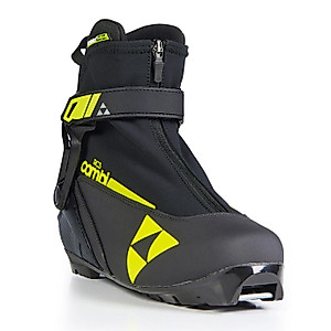 Fischer Unisex RC3 Combi Durable Weatherproof Warm Stable Protective Insulated Nordic Ski Boots, Black/Yellow, 43