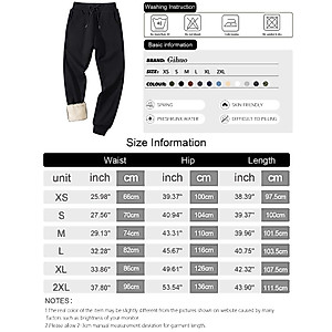 Gihuo Men's Winter Fleece Pants Sherpa Lined Sweatpants Athletic Running Sweatpants Ribbed Leg Comfy Warm Jogger Pants (Black, X-Large)
