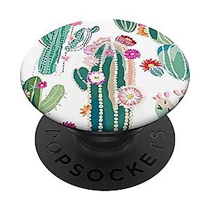 Cacti Flowers Pattern Phone Popper PopSockets Swappable PopGrip