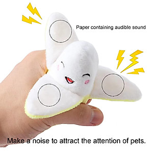 jeeone Banana Dog Toys Squeaky Chewing Toys Tooth Cleaning Dog Supplies,Bite-Resistant Golden Retriever Teddy Pets, etc, Dog Training, Sofa Damage Prevention, Banana ​Pet Toys