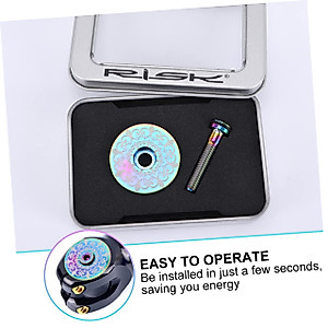 BESPORTBLE 1 Set Stem Cover Bike Fork Cap Headset Bolt Cover Bike Rainbow Cap Mountain Bike Top Cap Bike Stem Top Cap Cycling Top Cap Top Cap Headset Cap Bike Accessories Rope Alloy