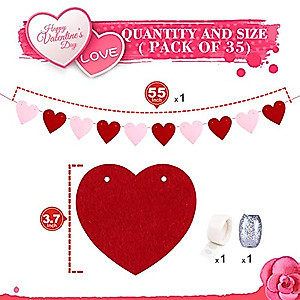 Valentines Day Decorations, Pink Love Heart Balloons Kit for Valentine’s Day Decor Wedding Propose Engagement Anniversary Party Decor Bridal Ornaments