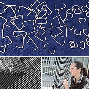 480Pcs 3/4" 1/2" 3/8" 1" Galvanized Hog Rings with Straight Hog Ring Pliers Assortment Kit, Professional Upholstery Hog Rings Installation Kit (Bent Hog Rings Pliers Kit 1)