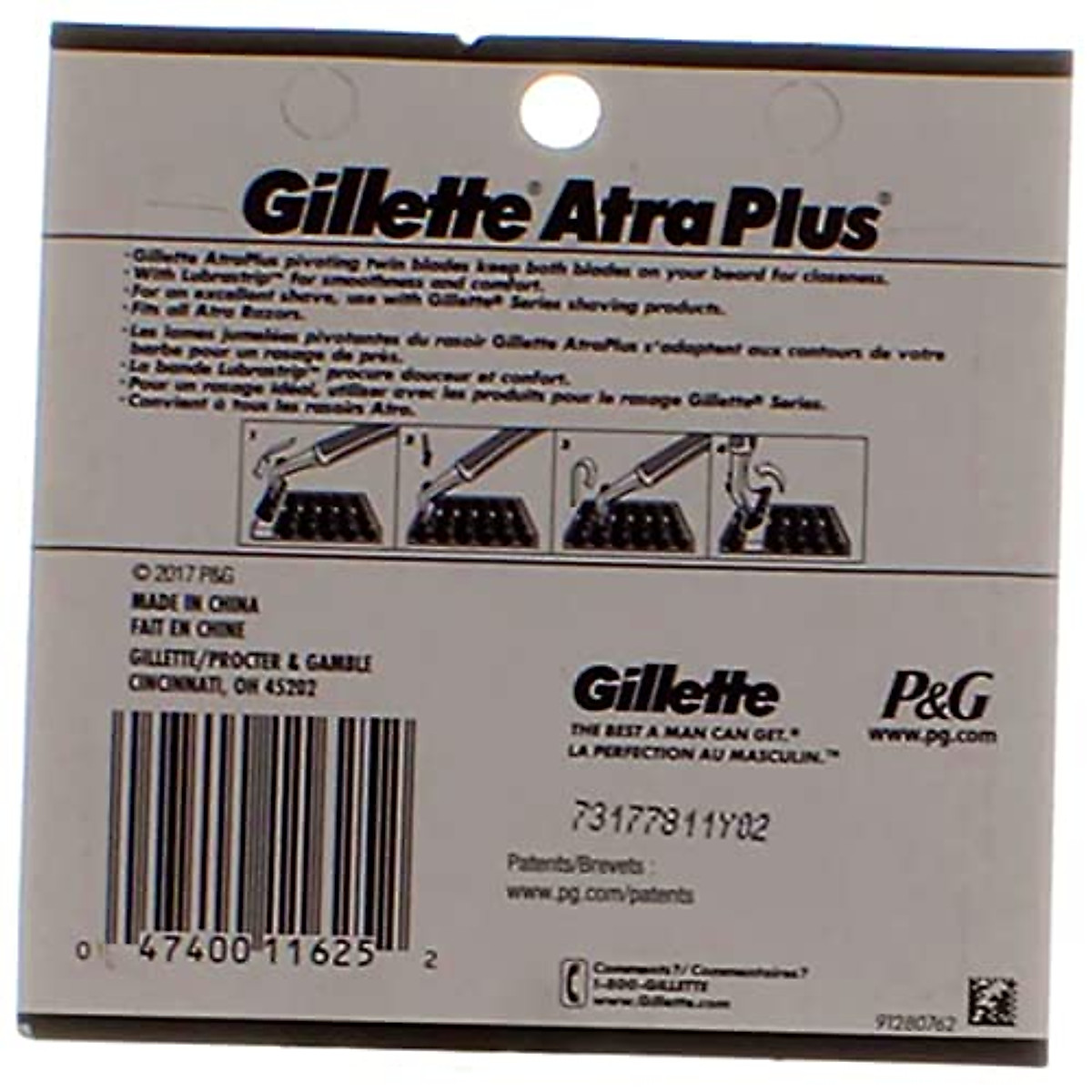 Gillette AtraPlus Cartridges with Lubrastrip, 10-Count Packages (Pack of 2)
