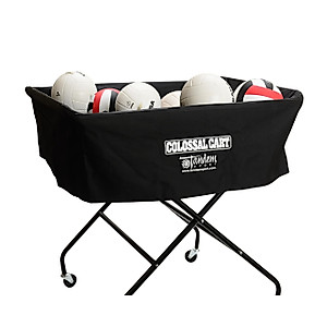 Tandem Sport Colossal Volleyball Ball Cart - Volleyball Training Equipment Ball Holder - Volleyball Ball Cart with Wheels - Volleyball Basket - Hold Up to 40 Balls