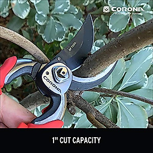 Corona BP 7200 Forged Pro Cut Bypass Hand Pruner, 1-Inch, Red