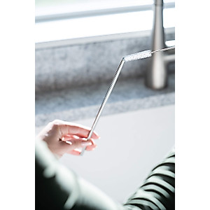 STRATA CUPS Periwinkle Skinny Tumbler with Lid and Straw (4 Pack) - 20 Oz Double Wall Insulated Stainless Steel Slim Tumbler with Straw Cleaner, Reusable Metal Tumbler for Hot and Cold Drinks