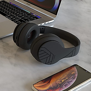 PowerLocus Wireless Bluetooth Headphones, Over Ear Headphones with Microphone, 50H Playtime, HiFi Stereo Sound, Deep Bass, Soft Earmuffs, Foldable Lightweight Headphones for Travel/PC/Cell Phone