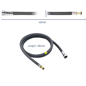 Pulldown Replacement Hose Kit Replacement Hose Parts for Moen Kitchen Faucets 150259 &187108 Spray hose Strong Nylon Finish- Sized Right at 68" Inches
