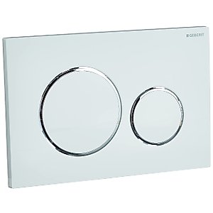 Geberit G115882KJ1 Sigma 20 Dual Flush 1.6 / .8 GPF Actuator Plate White/Polished Chrome