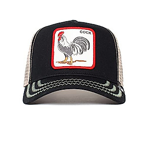 Goorin Bros. The Farm Unisex Original Adjustable Snapback Trucker Hat, Black (The Cock), One Size