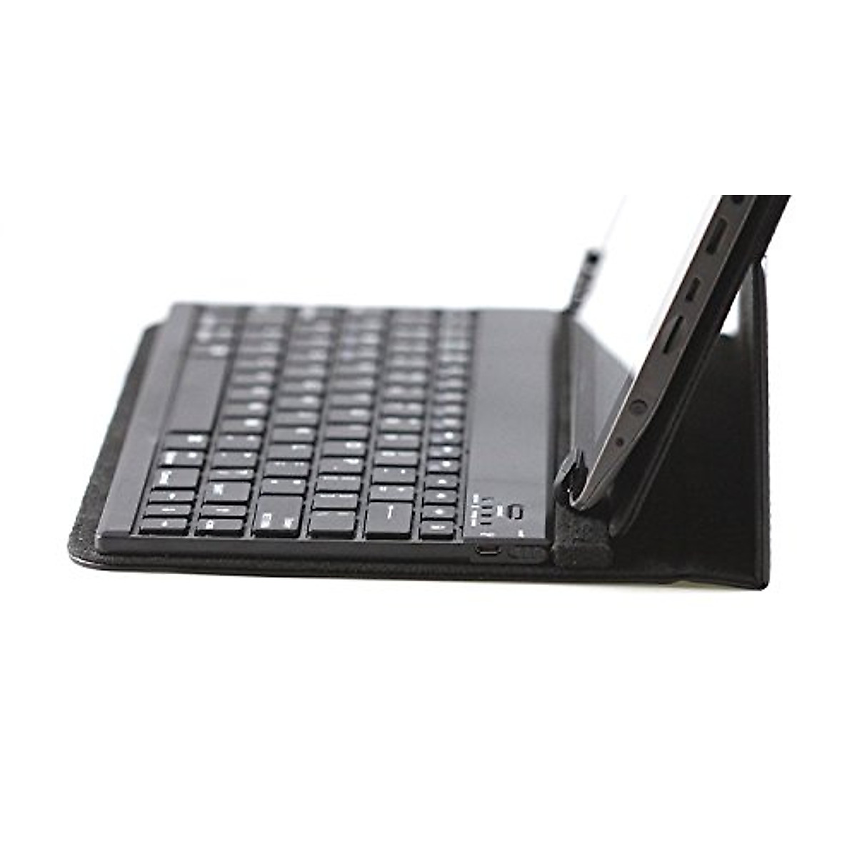 Navitech 7" Faux Leather Micro USB Keyboard Case / Cover including Built In stand & Stylus Pen Compatible With The RCA 7 Voyager