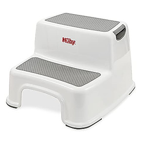 Nuby 2 Step Up Stool for Kids, for Bathroom, Kitchen, and Potty Training