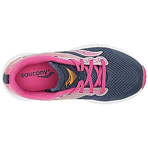 Saucony Axon Sneaker, Navy/Pink, 11.5 Wide US Unisex Big_Kid