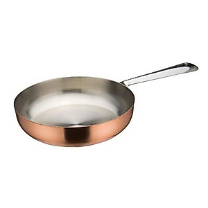 Tiger Chef Small Copper Pot Set- 5.5 inch Egg Pan, 28 Ounce Sauce Pan (.875 Quart), 10 Ounce Saucepan (.31 Quart)- Copper Plated Mini Stainless Steel Single Serve Pots for Cooking and Serving