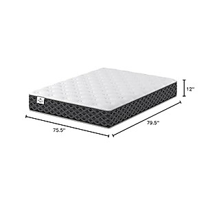 Kingsdown Firm Innerspring Mattress King, Cooling Gel Foam Layer Multi-Layered Comfort Cool Sleep Quilted Top Luxury Mattresses 12-Inch, Prime Owington