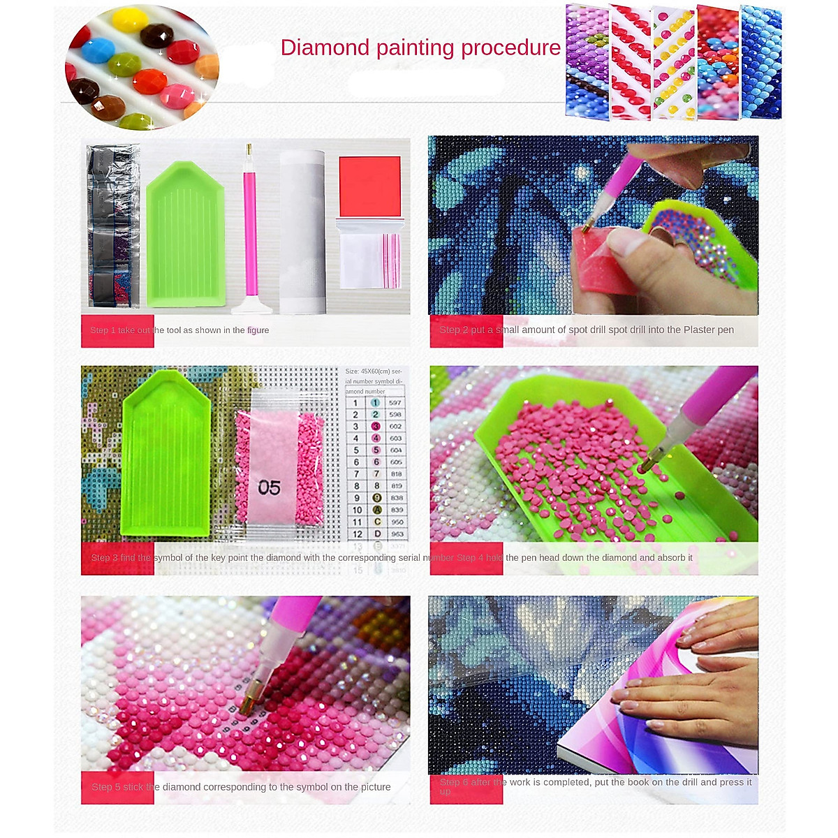 2-Pack Adult Diamond Art, 5D Diamond Painting Kit, DIY Round Full Diamond Art, Boys/Girls Diamond Paintings for Home Wall Art Decor Gifts, 12x16 Inch (Diamond drawing,12x16 Inch)