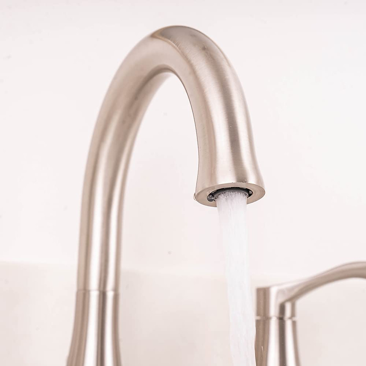 EZ-FLO Bathroom Faucet, Widespread Lavatory Sink Faucet with 2 Handles, Brushed Nickel, 10715