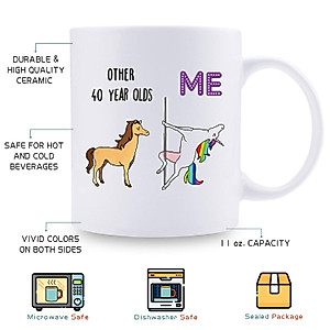 shefine 40th Birthday Gifts for Women - 1984 Birthday Gifts for Women, 40 Years Old Birthday Gifts Coffee Mug for Mom, Wife, Friend, Sister, Her, Colleague, Coworker - 11oz