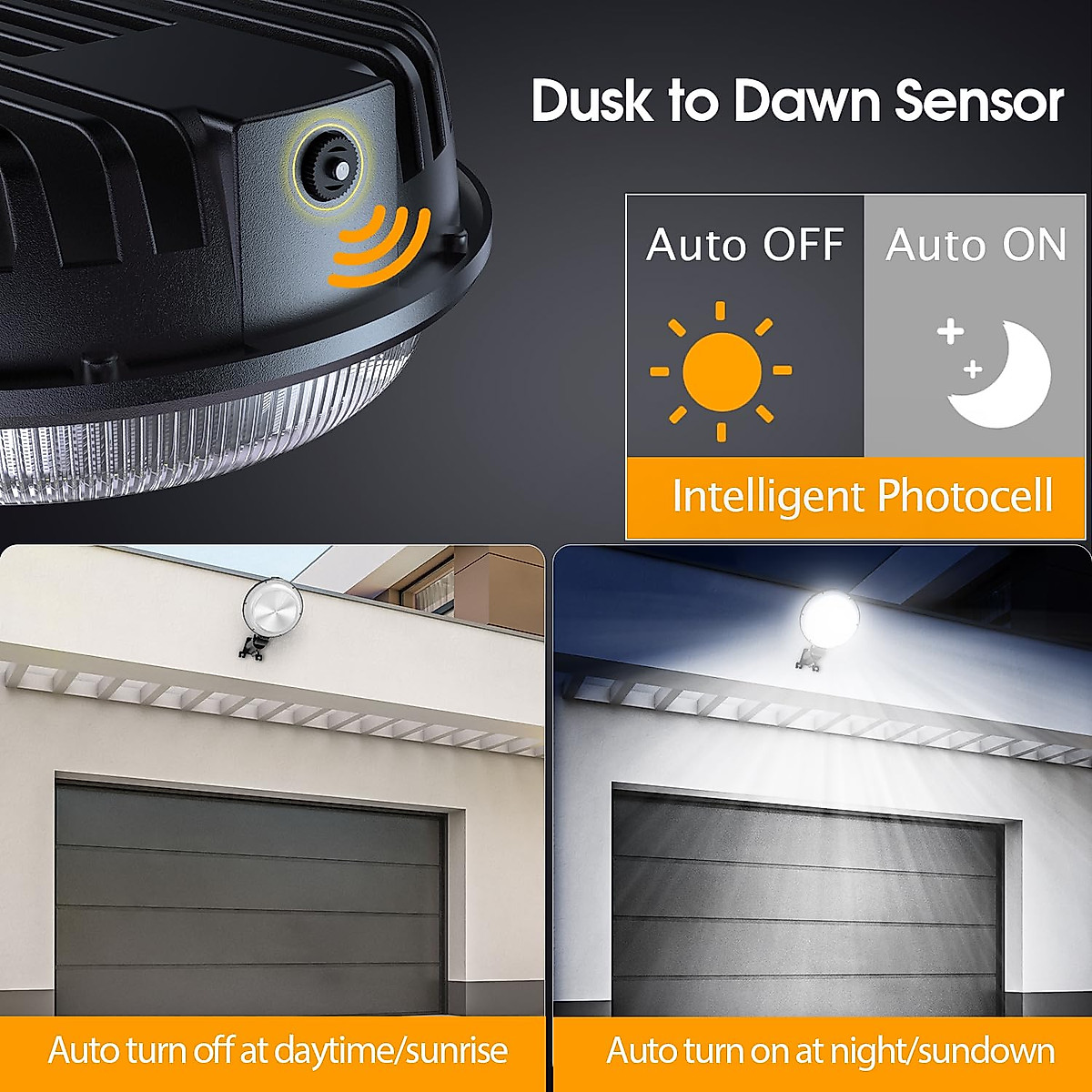 MOONTIP 150W LED Barn Light - Dusk to Dawn Outdoor Lighting with 150° Adjustable Photocell, 20000LM 6500K Daylight Outdoor Lights, IP66 Waterproof Area Street Light for Farmhouse Barns Warehouse Yard