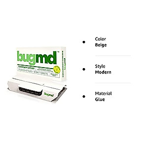 BugMD Indoor Cockroach Killer & Roach Trap - Sticky Insect, Spider, Cricket Control for Home - Glue Traps Pest Defense, 12 Pack Sticky Bug Solution