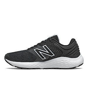 New Balance Women's 520 V7 Running Shoe, Black/White, 8.5 Wide