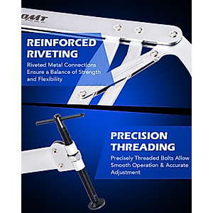 Orion Motor Tech Universal Valve Spring Compressor Tool, Valve Spring Removal Tool & Adjustment Tool with 1" & 1-3/16" Adapters, Direct Action Valve Spring Compression Tool for Cars Trucks and More