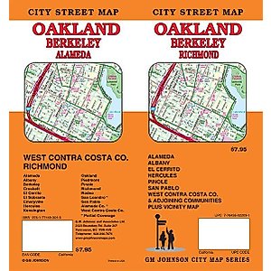 Oakland / Berkeley / West Contra Costa, California Street Map