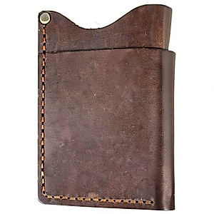 EASYANT Leather EDC Pocket Organizer Men Handmade Sheath Knife Holster Pouch Wallet Brown