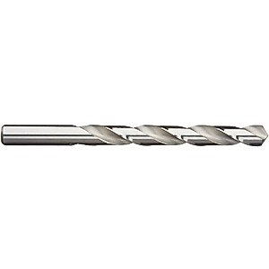 Precision Twist R10P High Speed Steel Jobber Drill Bit, Uncoated (Bright) Finish, Round Shank, Spiral Flute, 118 Degree Point Angle, 9/16"