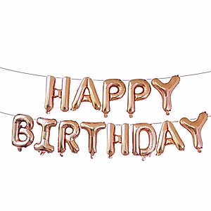 16th Birthday Decorations Party Supplies, Jumbo Rose Gold Foil Balloons for Birthday Party Supplies,Anniversary Events Decorations and Graduation Decorations Sweet 16 Party,16th Anniversary