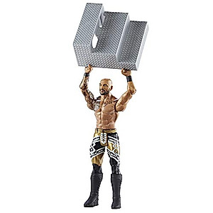 WWE MATTEL GNK09 Wrekkin' Ricochet 6 Inch Action Figure with Pull-Back Activated Moves and a Wreckable Accessory, Multi